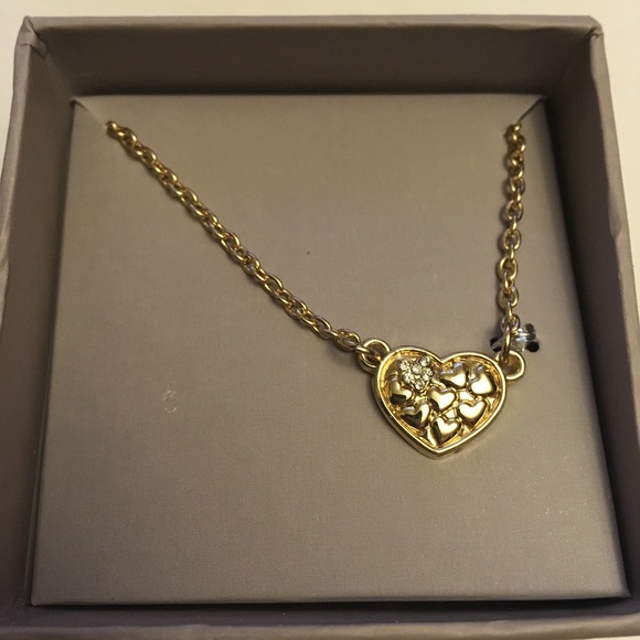 GANZ | Jewelry | Ganz 4k Gold Plated Friendship Heart Necklace Nwt ...
